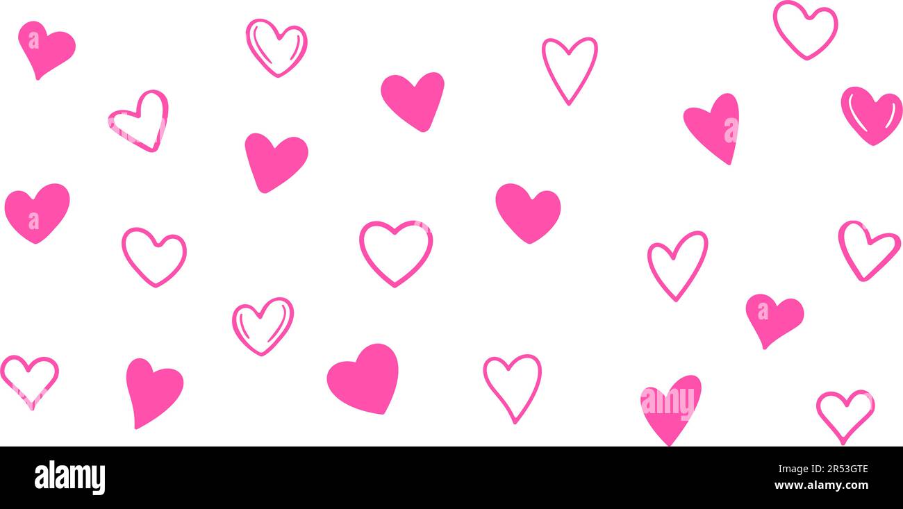 Background with hearts. Cartoon. Vector illustration Stock Vector Image ...