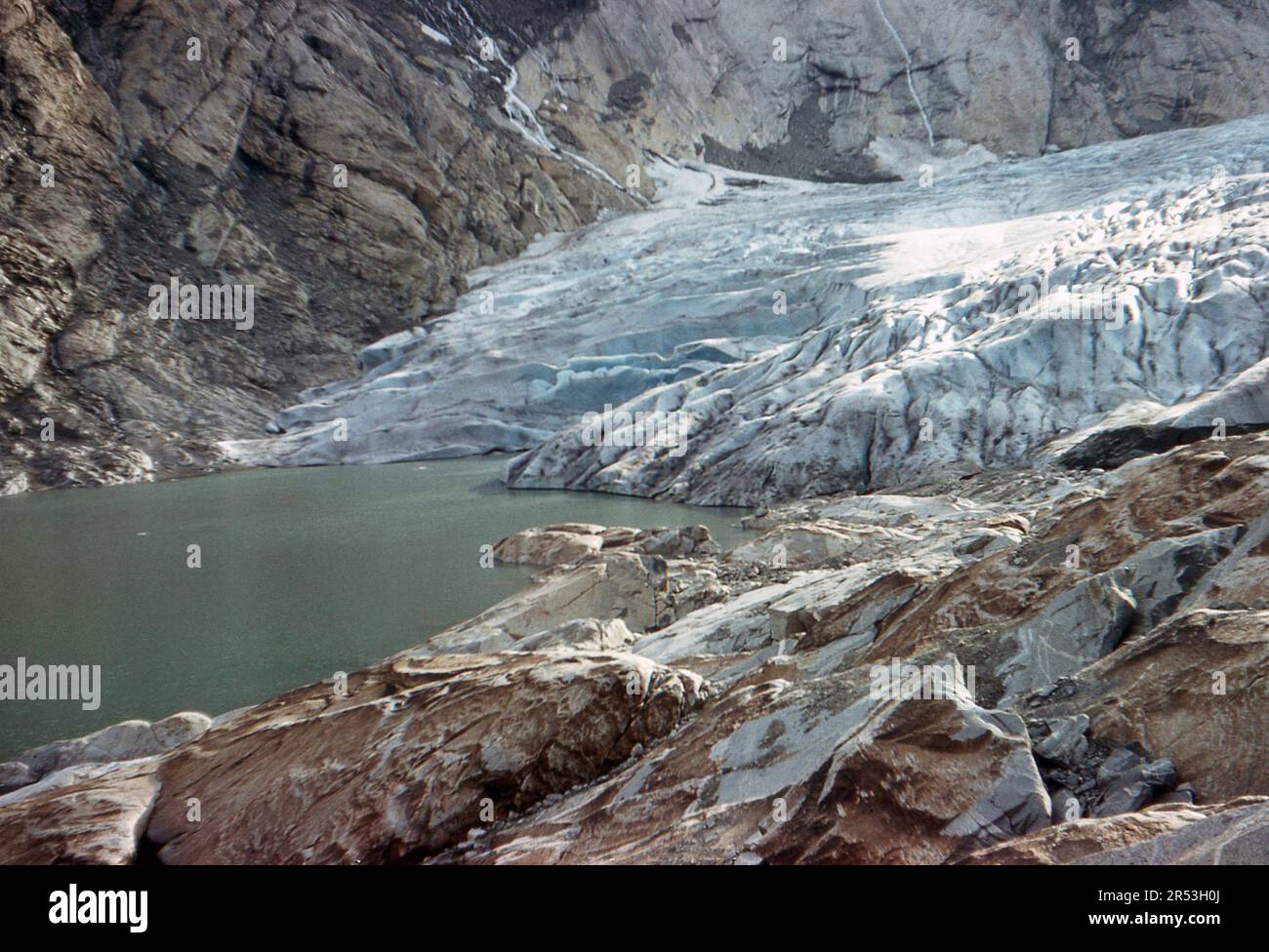 Nigardsbreen, Norway. Circa. 1960 – A view of Nigardsbreen, a glacier ...