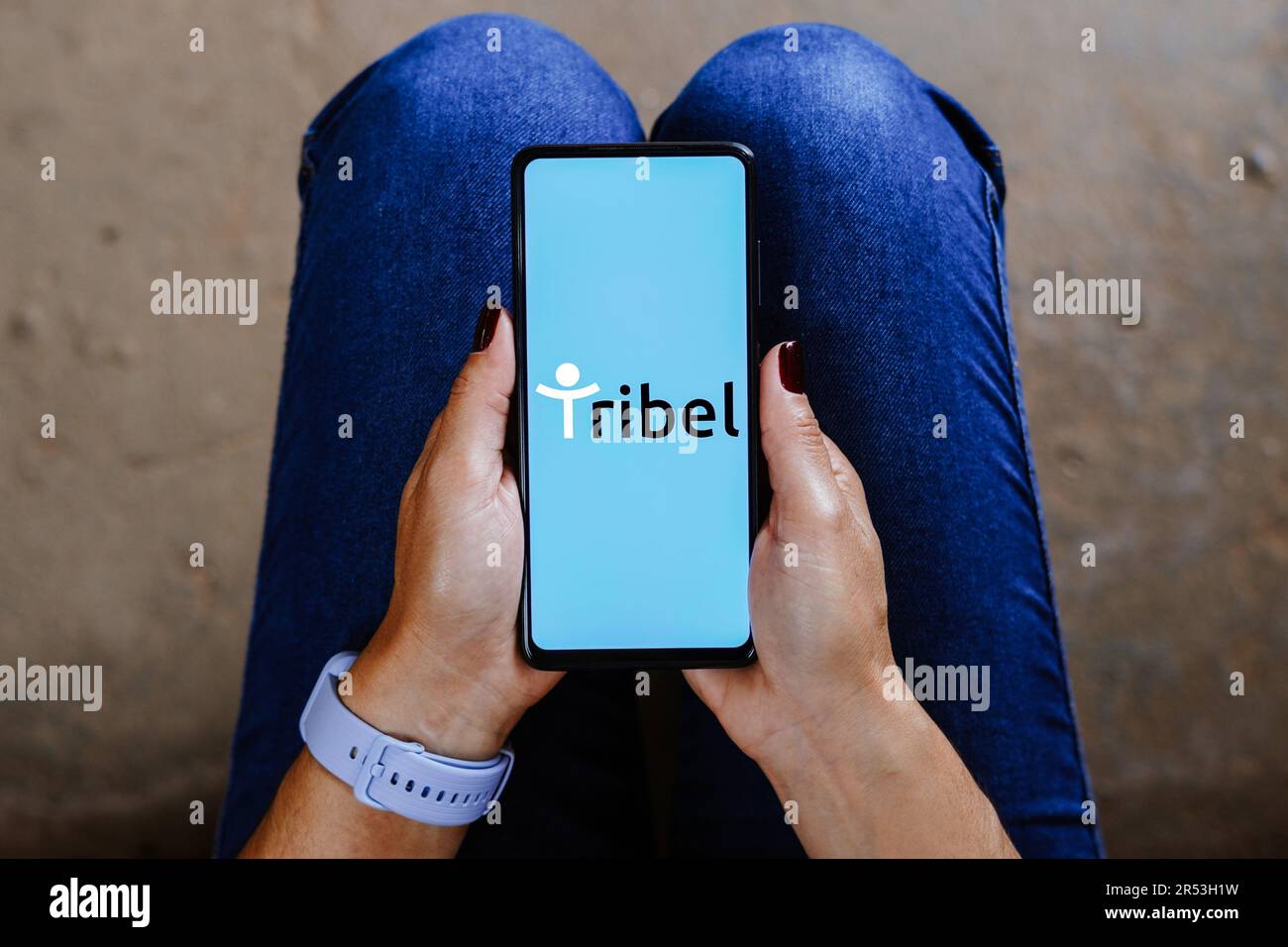 In this photo illustration, the Tribel Social logo is displayed on a ...