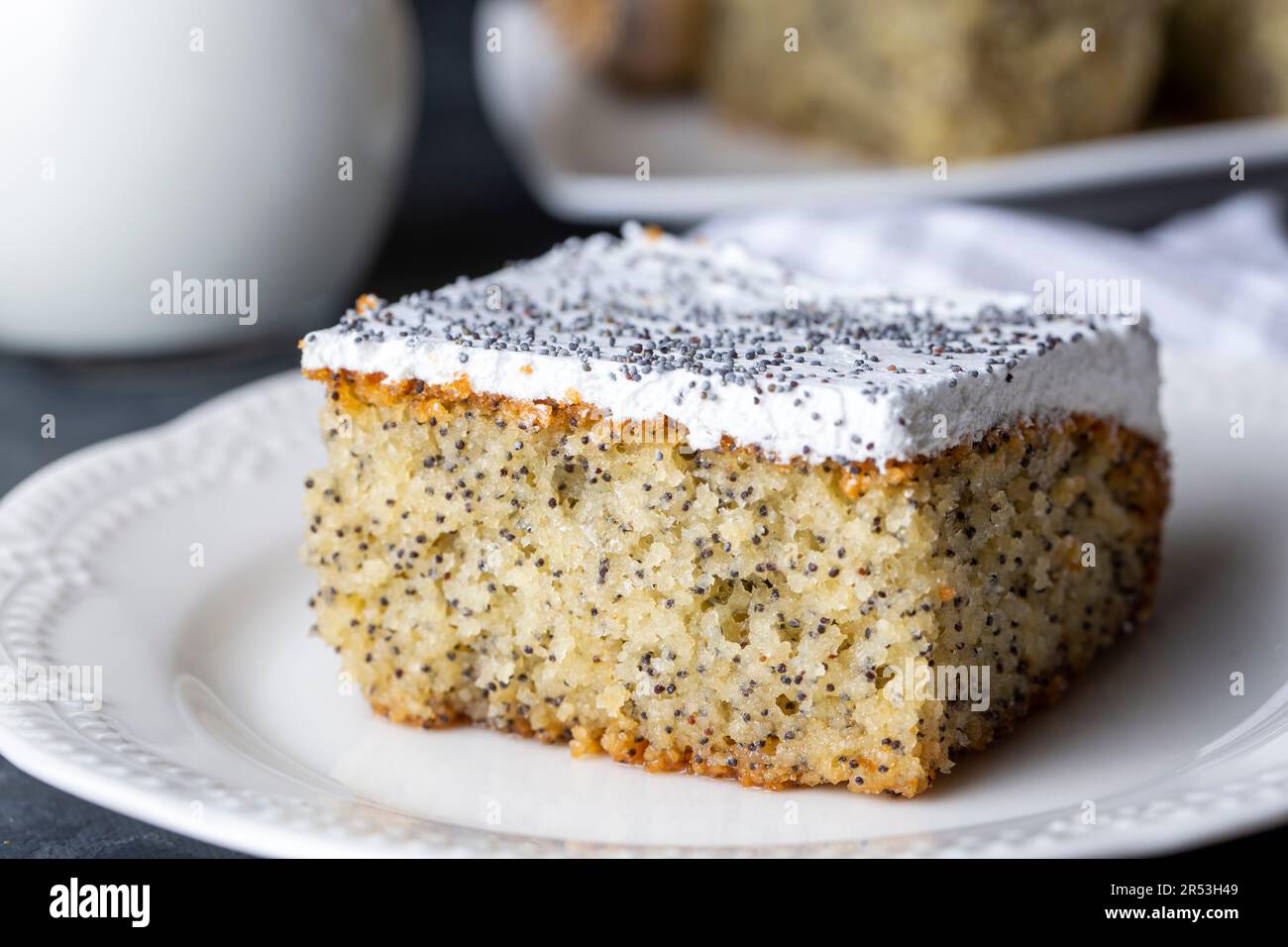 A dessert from traditional Turkish cuisine; Poppy cake, sweet. (Turkish ...