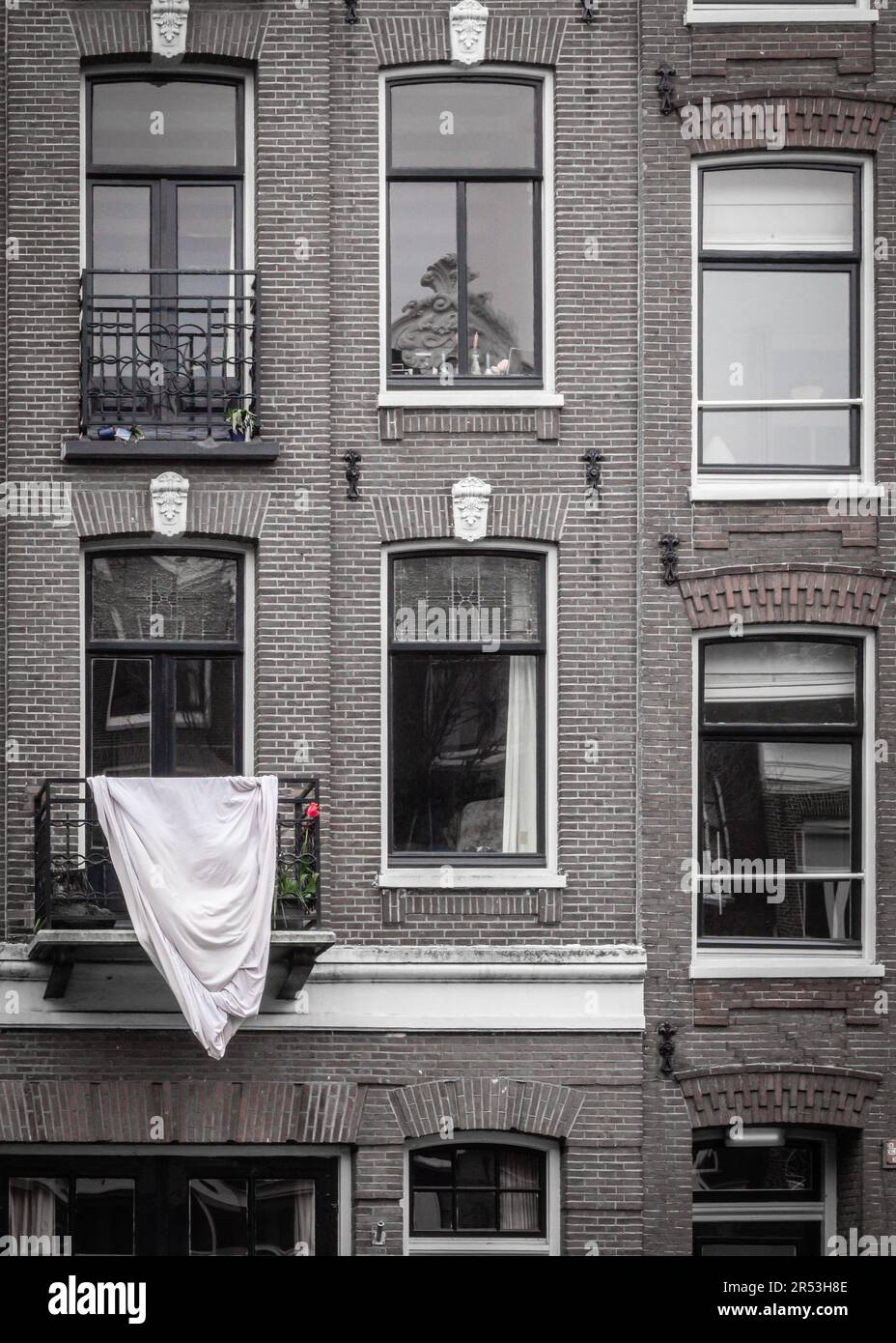 Traditional Dutch facades, view from street, Amsterdam, Netherlands Stock Photo - Alamy