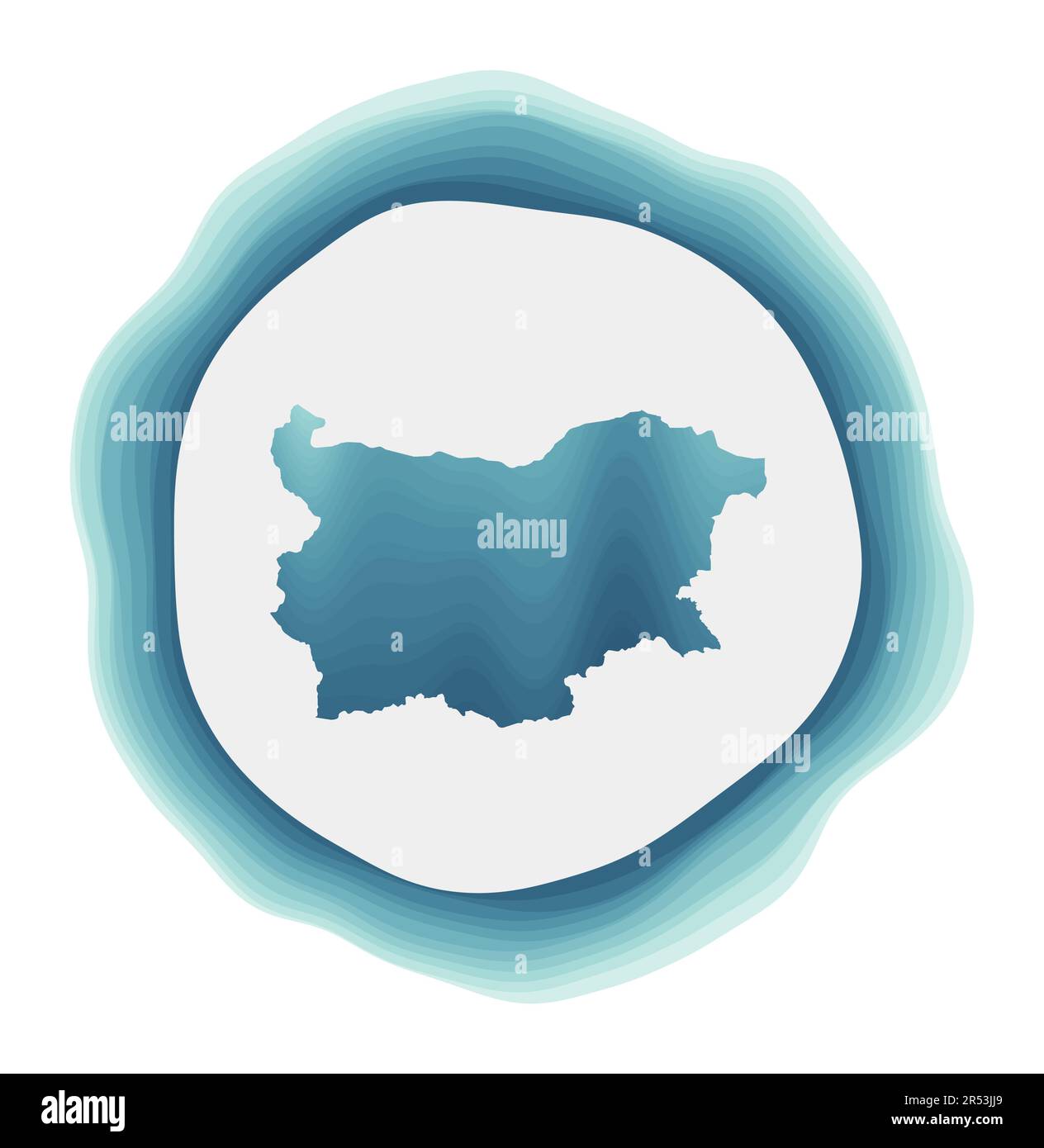 Bulgaria logo. Badge of the country. Layered circular sign around ...