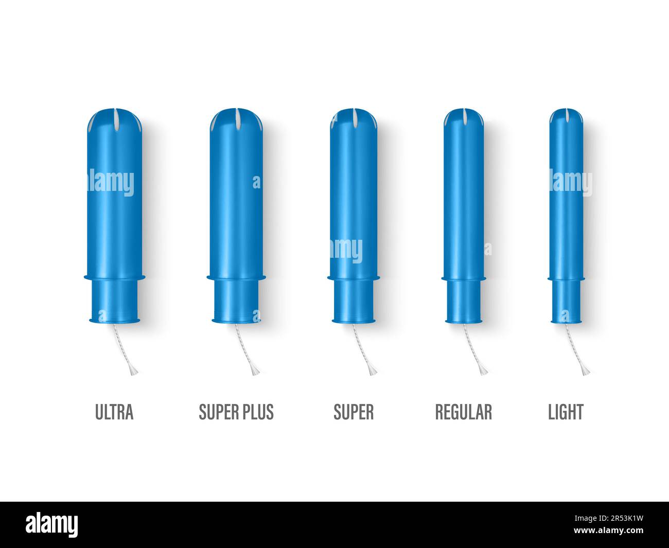 Vector 3d Realistic Blue Menstrual Hygiene Cutton Tampon with ...