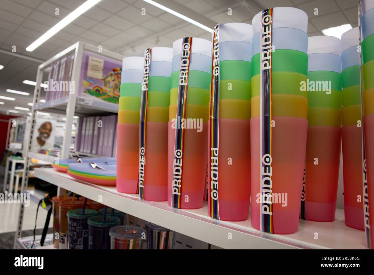 Wesley Chapel, Florida, USA. 31st May, 2023. Gay Pride items for sale ...