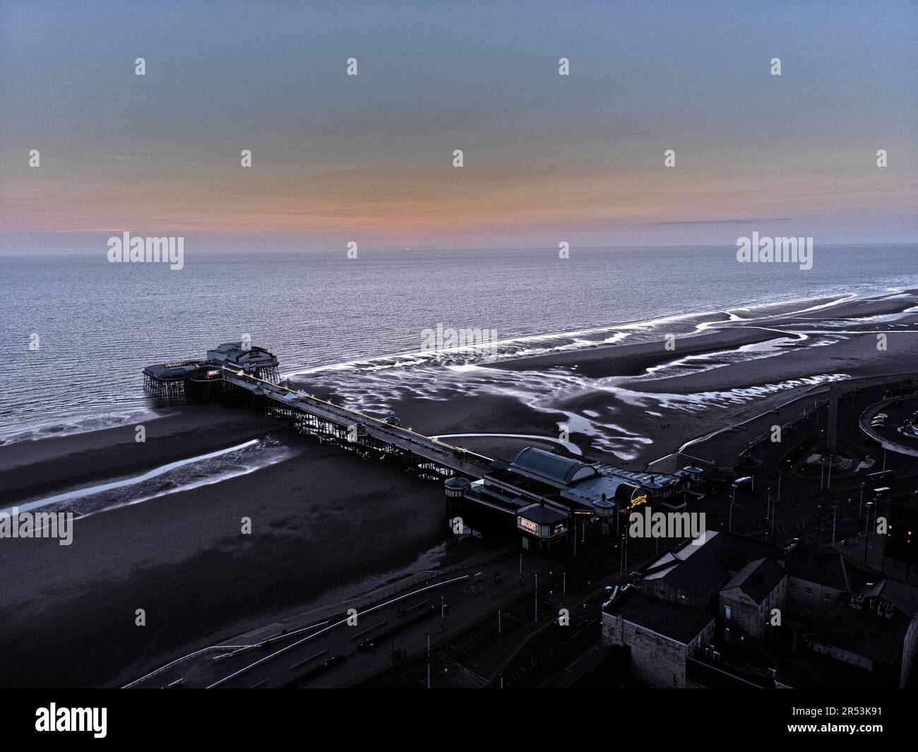 Blackpool North Pier at Sunset Stock Photo - Alamy