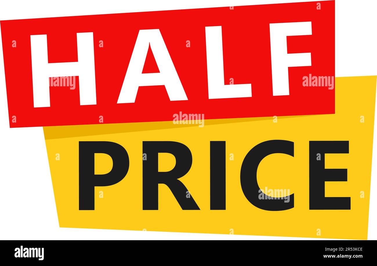 Half price design hi-res stock photography and images - Alamy