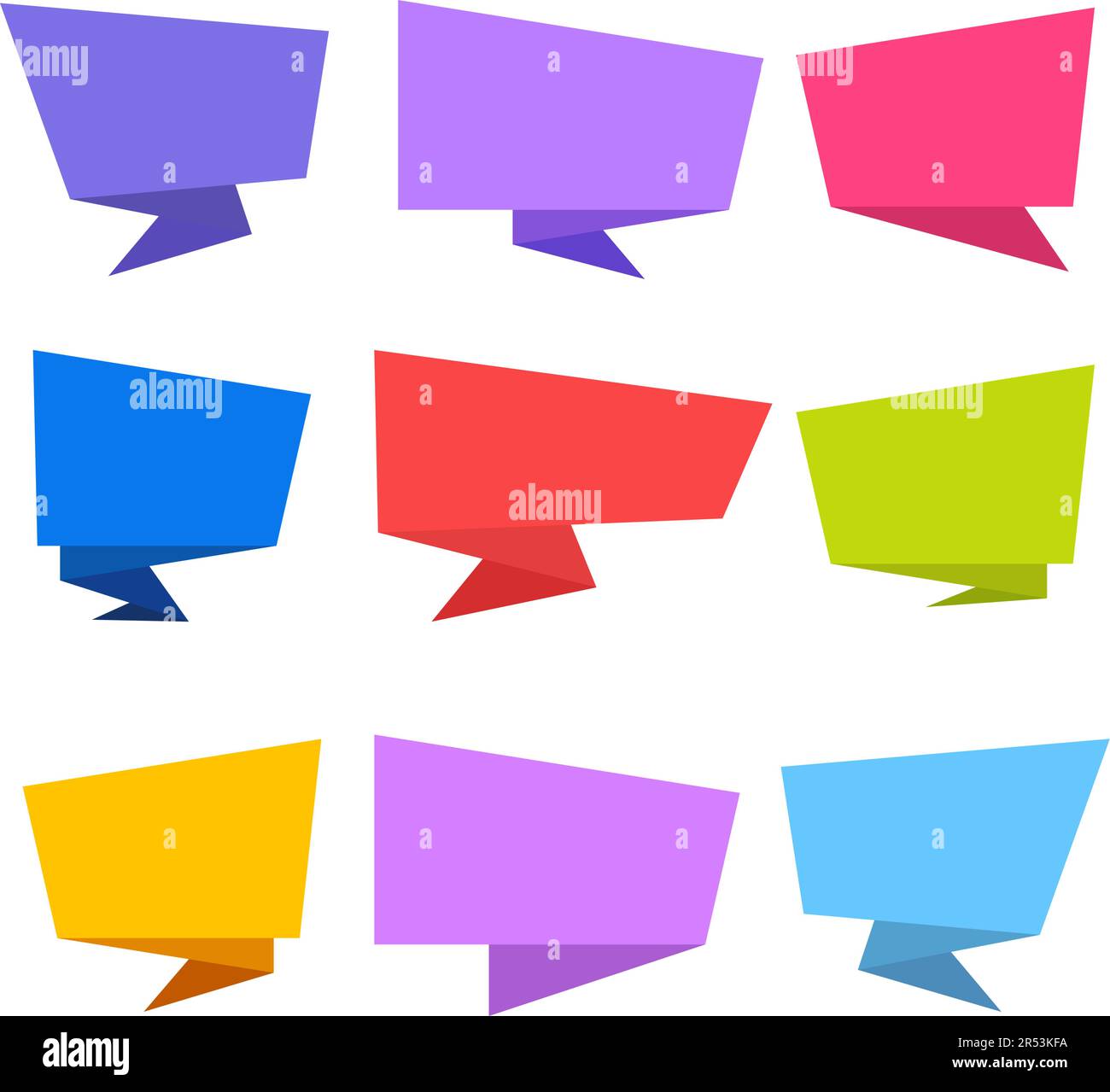 Set of blank colorful labels. Vector illustration Stock Vector Image ...