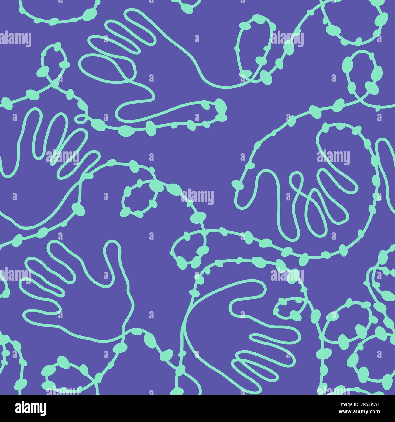 Abstract stripes seamless handprint line art pattern for wrapping paper ...