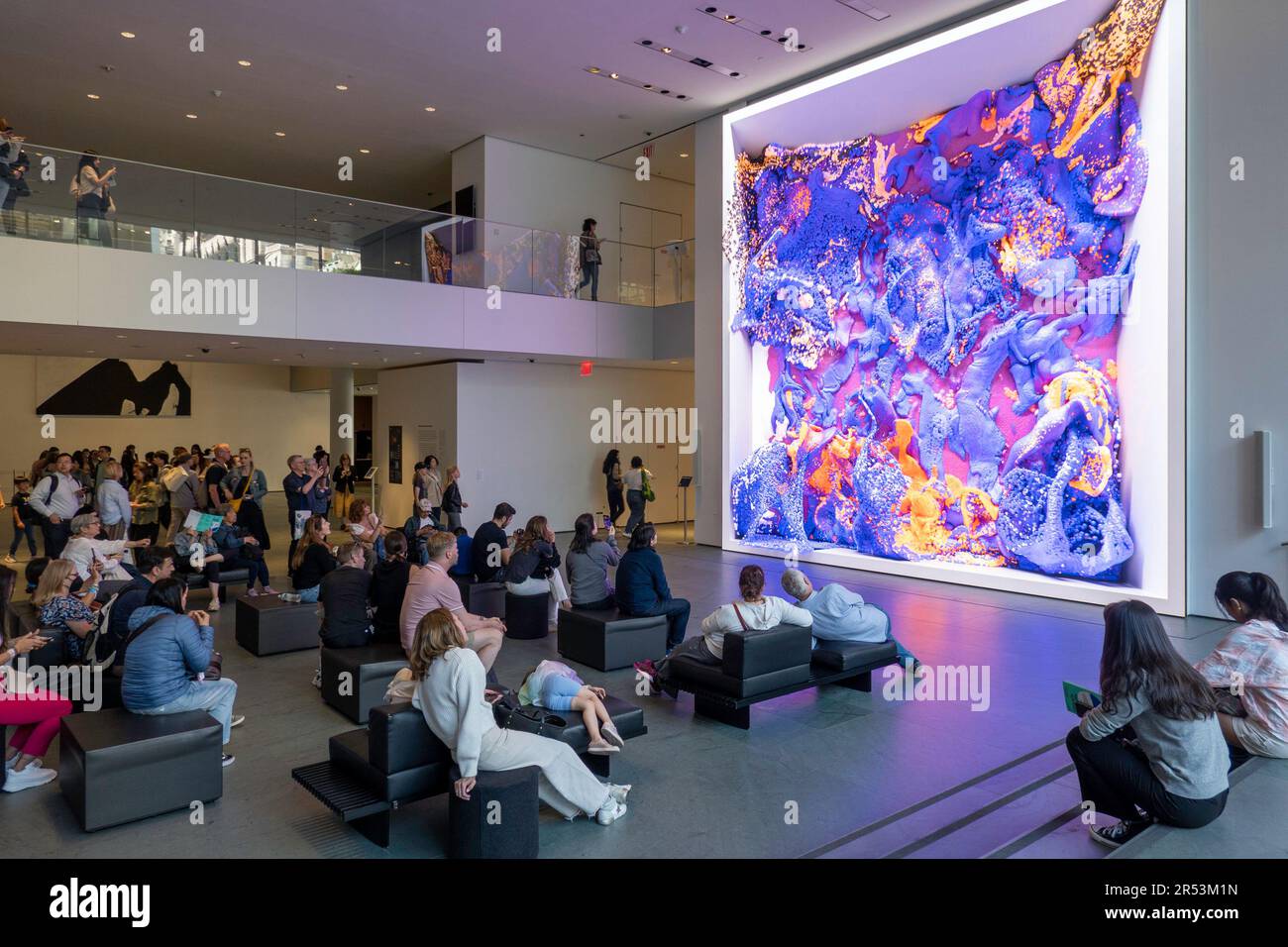 Refik Anadol's digital artwork, "Unsupervised", is an artificial ...