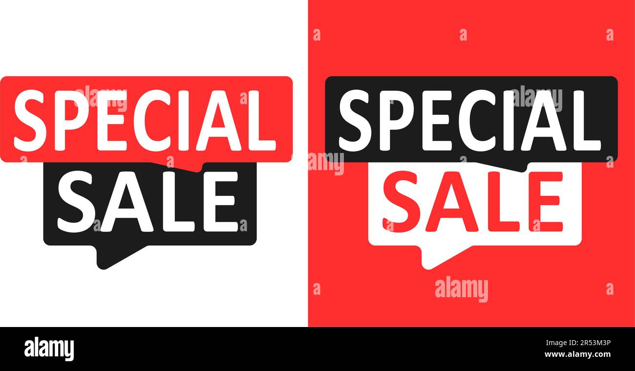 Special Sale. Set of Sale labels. Vector illustration. Isolated on ...