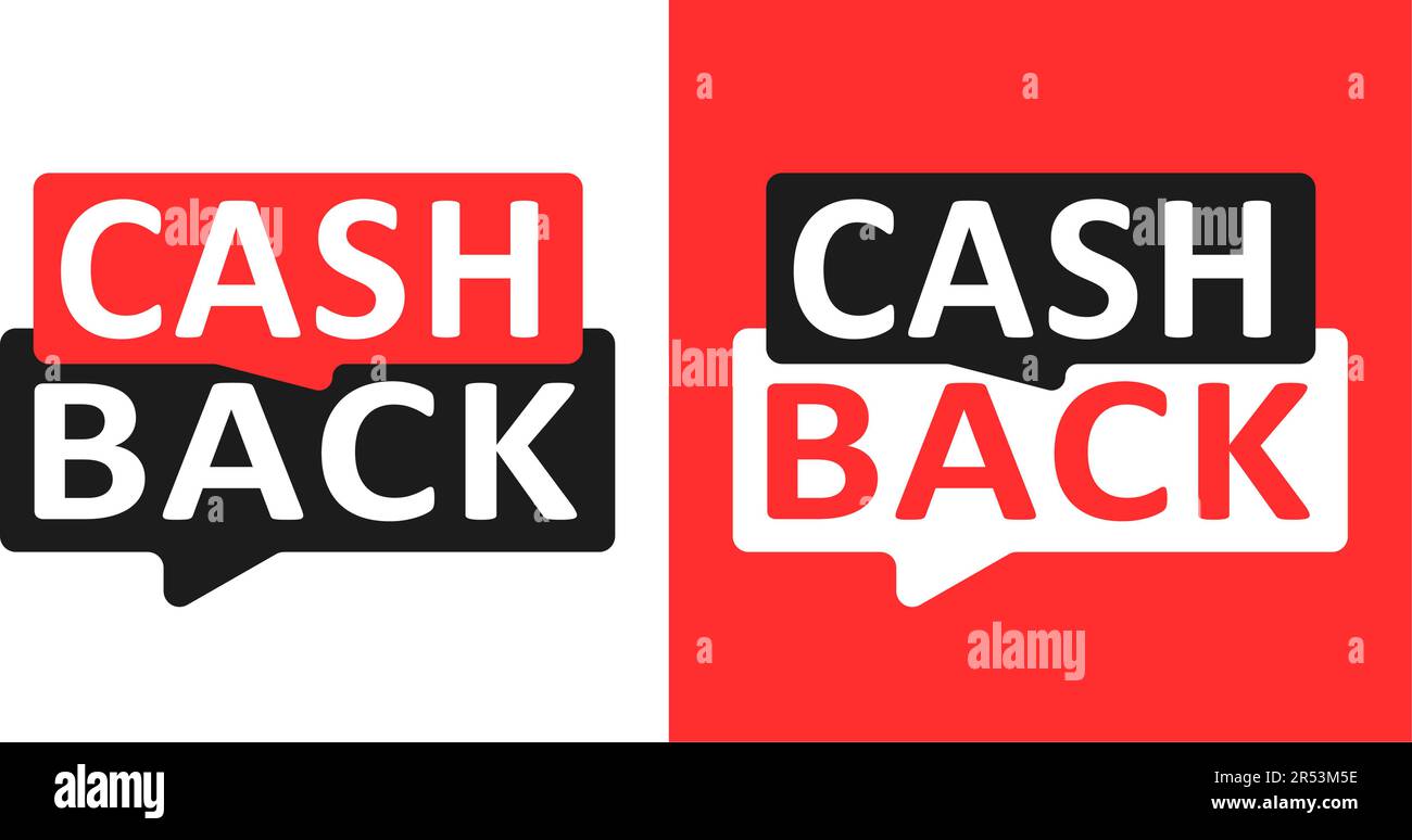 Cash Back. Set of Sale labels. Vector illustration. Isolated on white ...