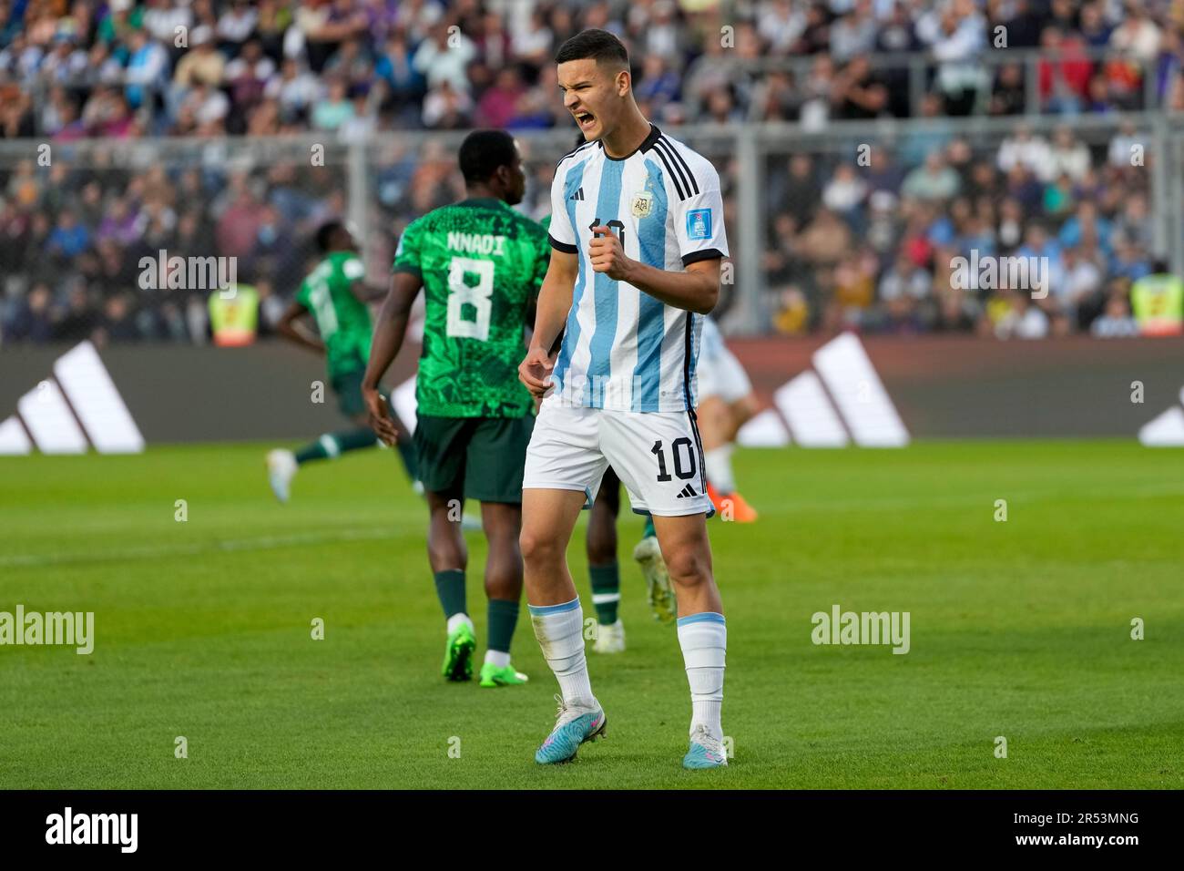 Argentina's Valentin Carboni reacts during a FIFA U-20 World Cup round of 16 soccer match ...