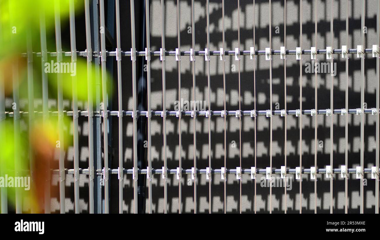 Metal facade of the building. Details of aluminum facade and aluminum ...