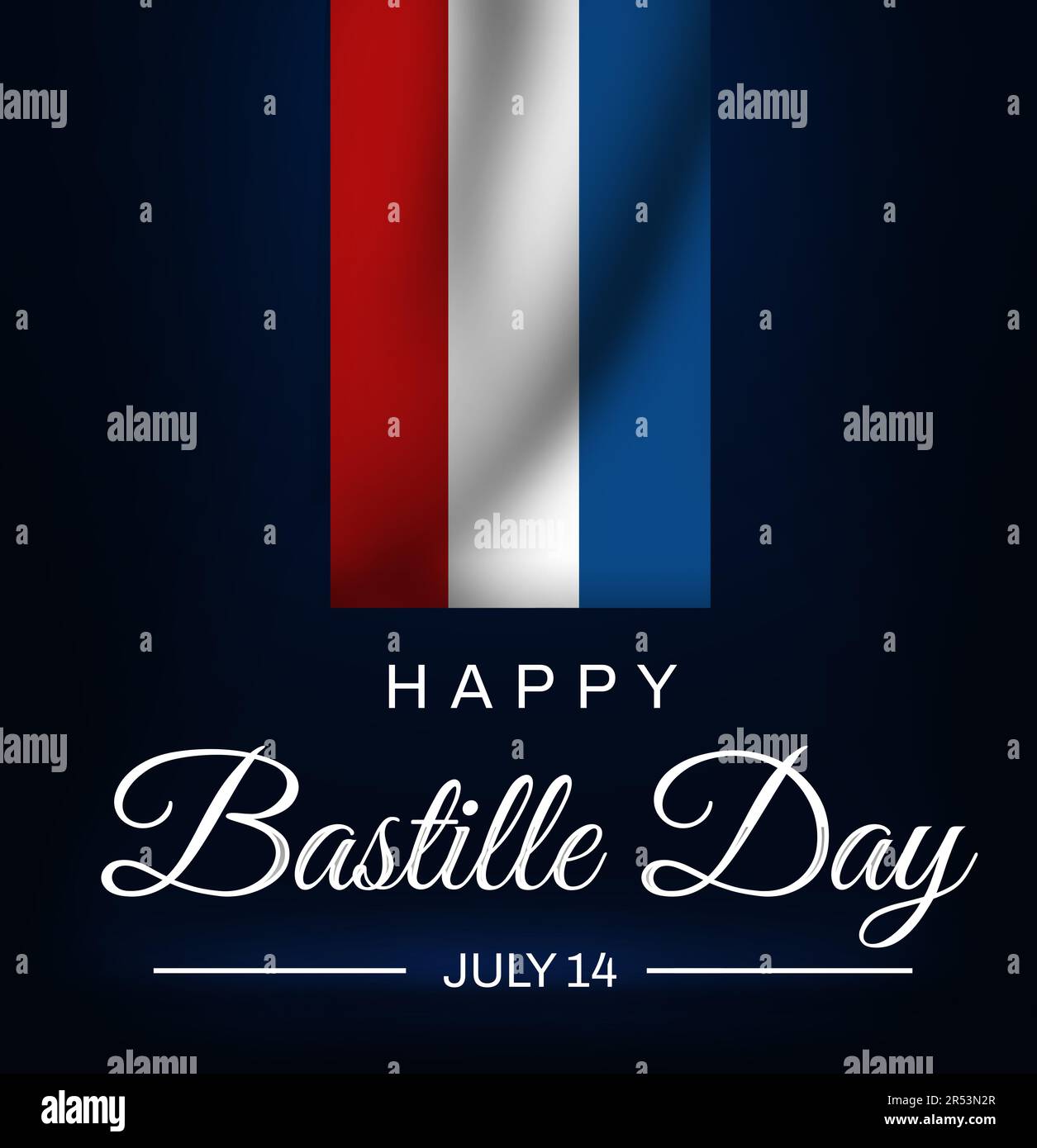 Happy Bastille Day background with Waving flag of France upside down ...