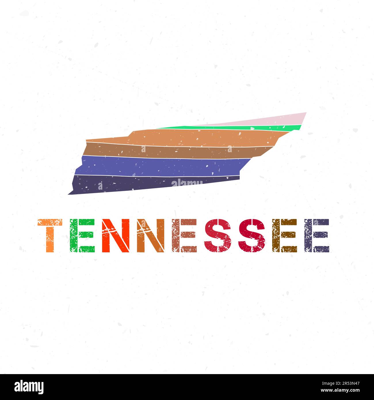 Tennessee map design. Shape of the US state with beautiful geometric ...