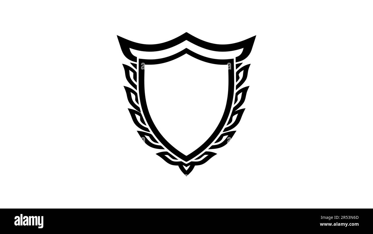 Shield Icon in trendy flat style isolated on grey background. Vector ...