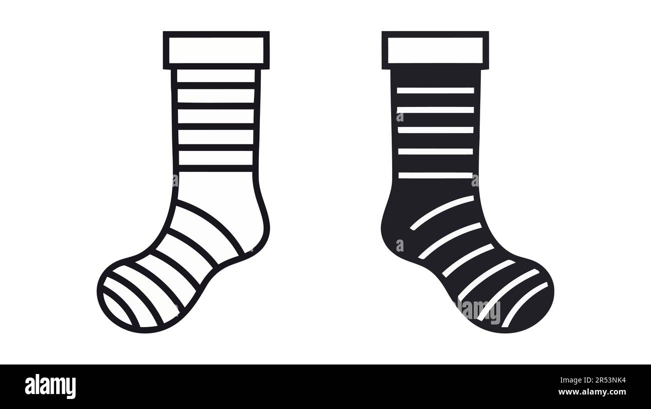 Socks outline icon, vector logo. Illustration isolated on white ...