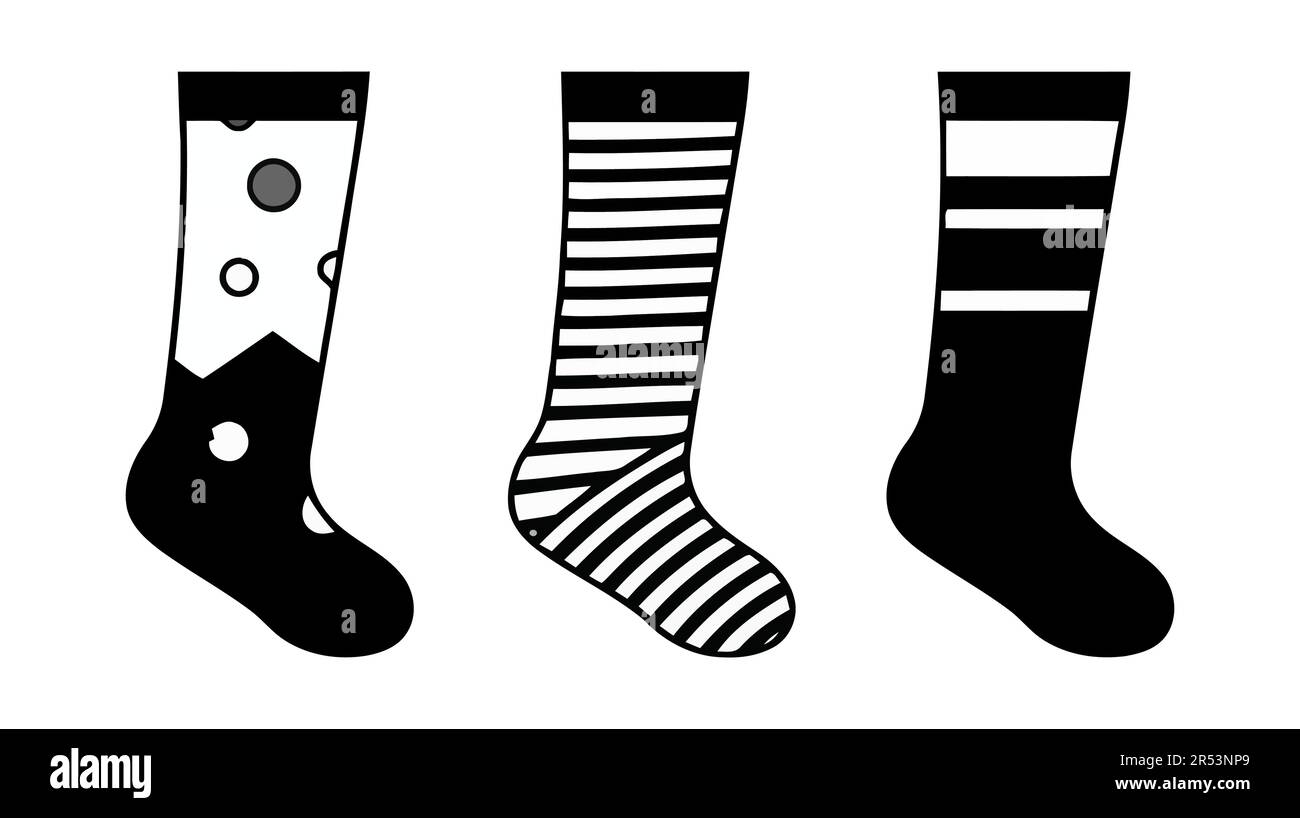 Socks outline icon, vector logo. Illustration isolated on white ...