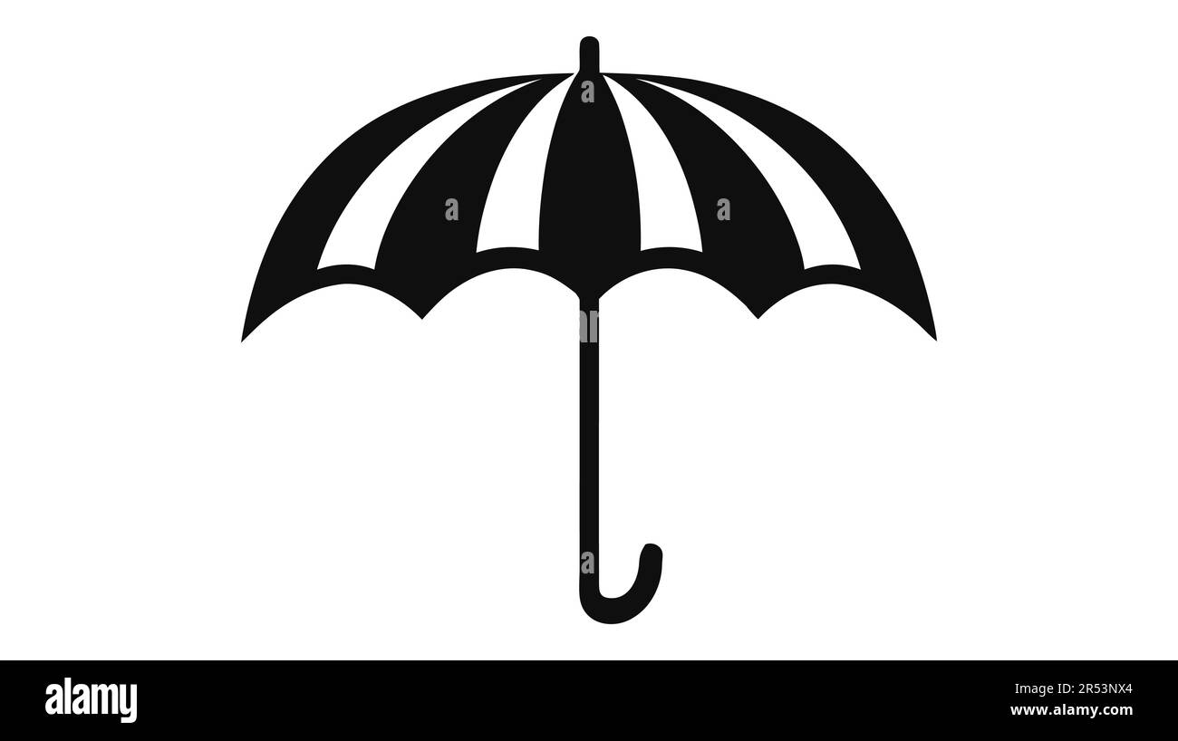Umbrella icon for graphic design projects. Logo, vector icon isolated ...