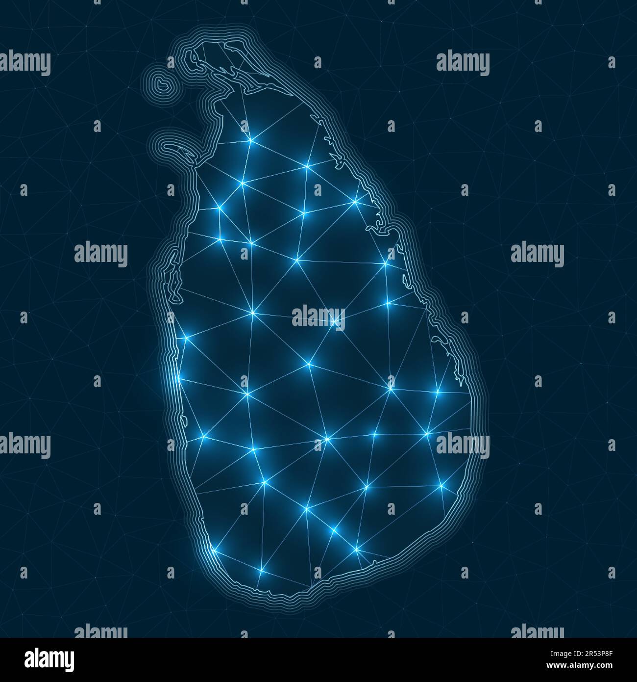 Sri lanka digital map hi-res stock photography and images - Alamy