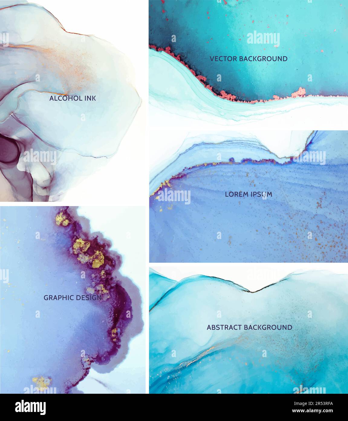 Template for banner design, poster. Ocean marble abstract background in ...