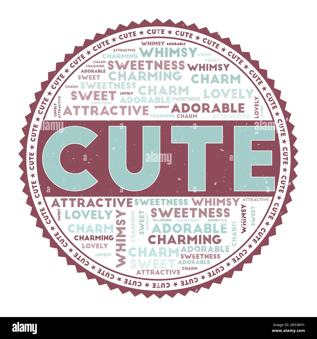 CUTE word image. Cute concept with word clouds and round text. Nice ...