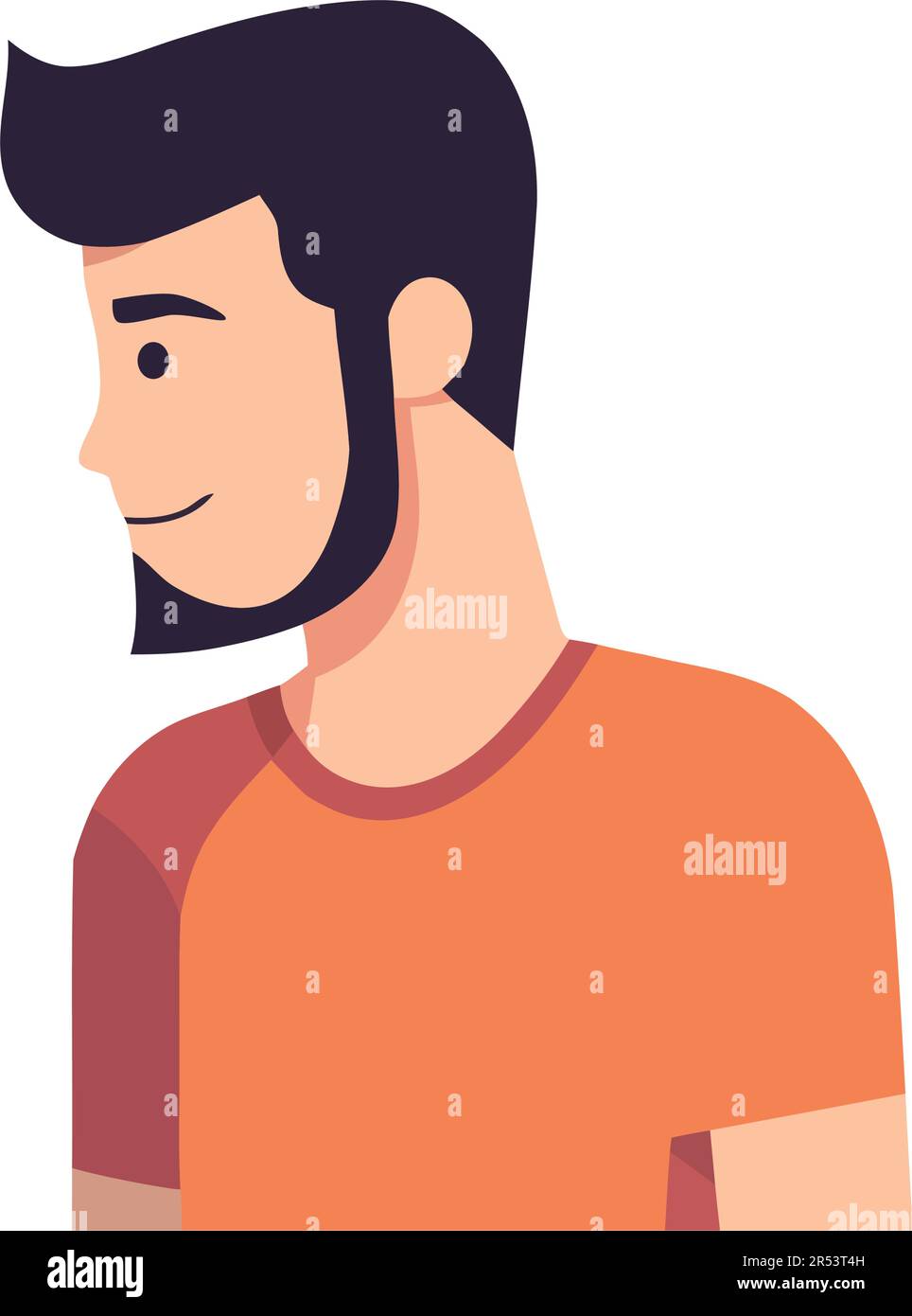 Portrait handsome smiling bearded Stock Vector Images - Alamy