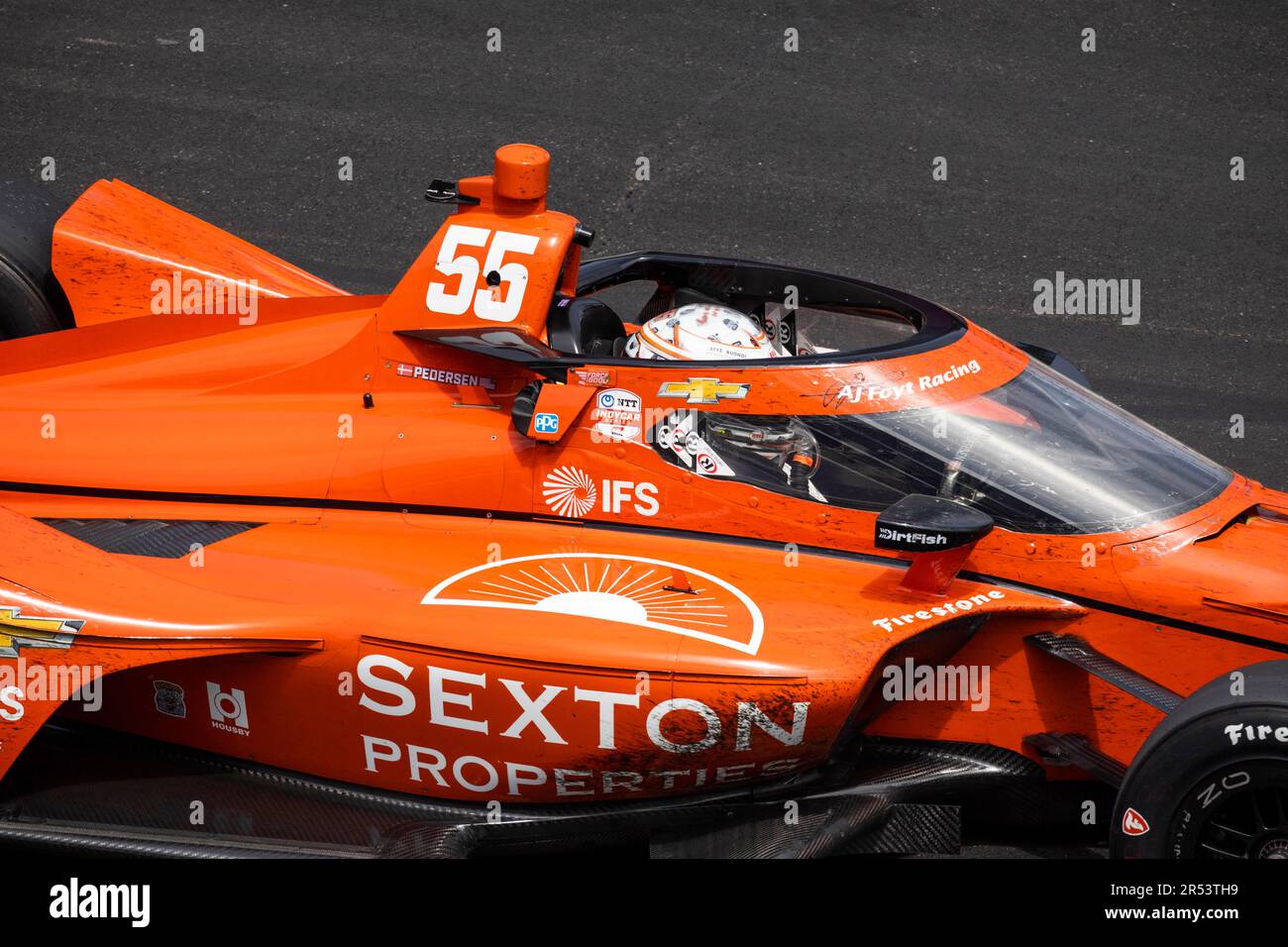 Driver Benjamin Pedersen (55) of United States races during the 2023 ...