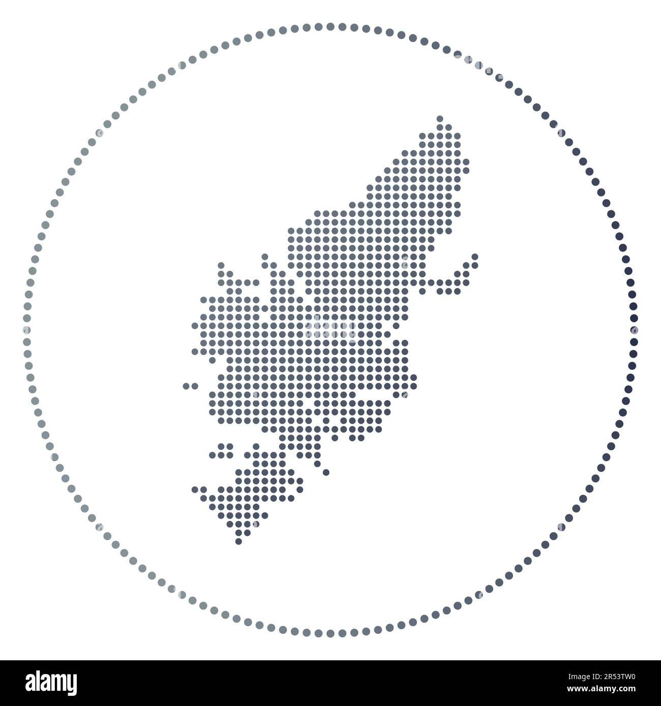 Lewis and Harris digital badge. Dotted style map of Lewis and Harris in ...
