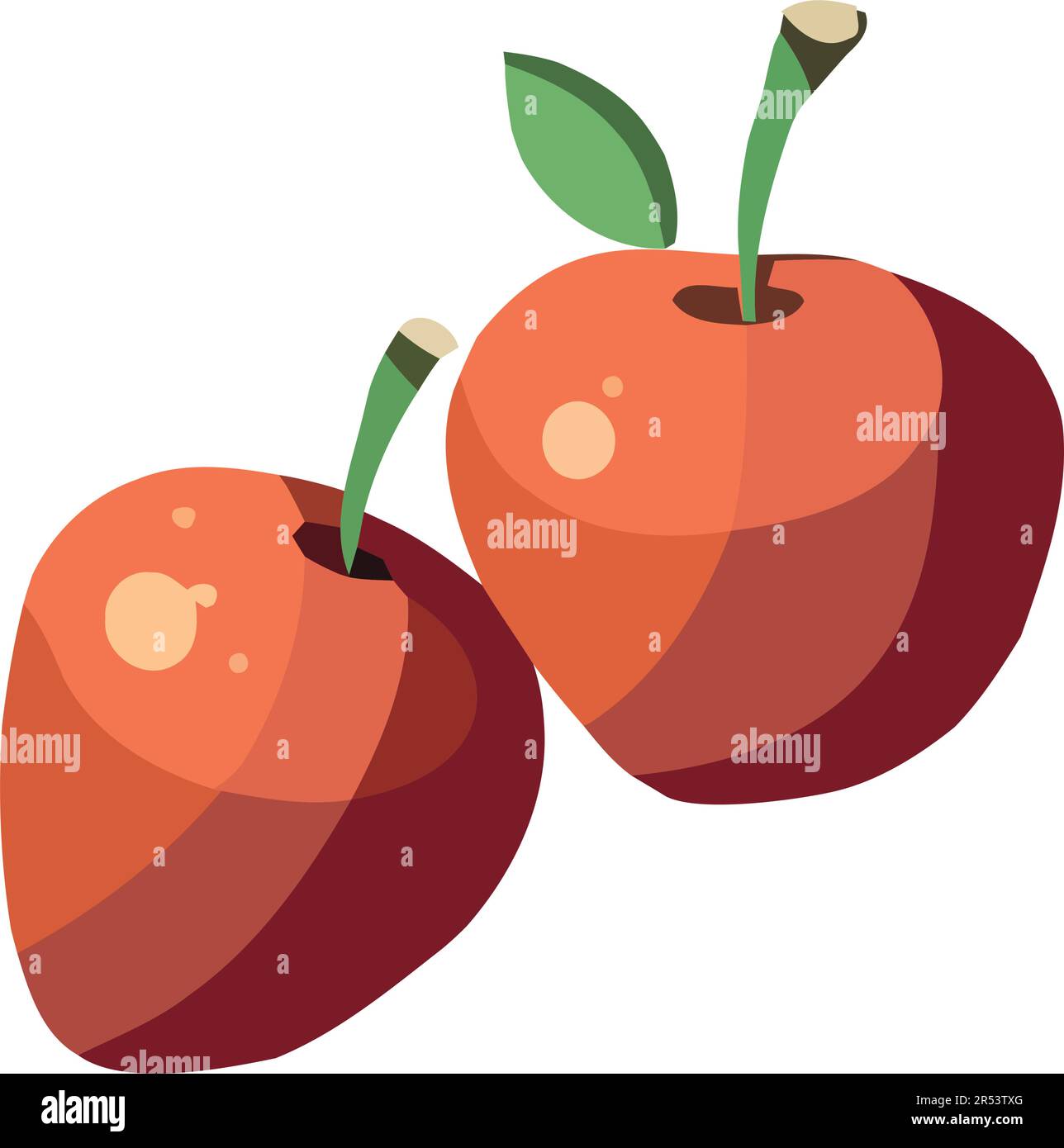 Juicy apple, symbol of healthy eating design Stock Vector Image & Art ...