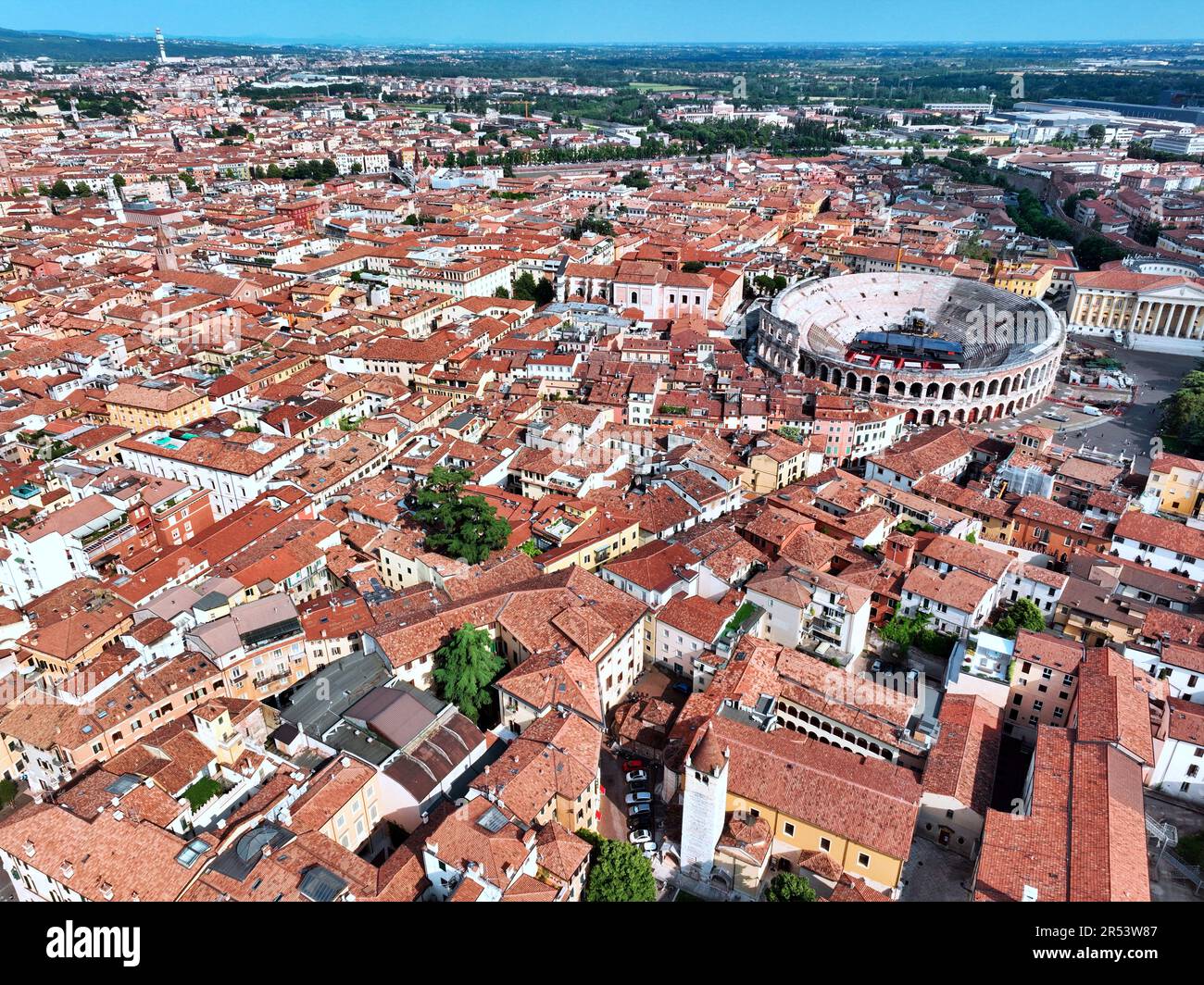 Europe top view of arena di verona hi-res stock photography and images ...