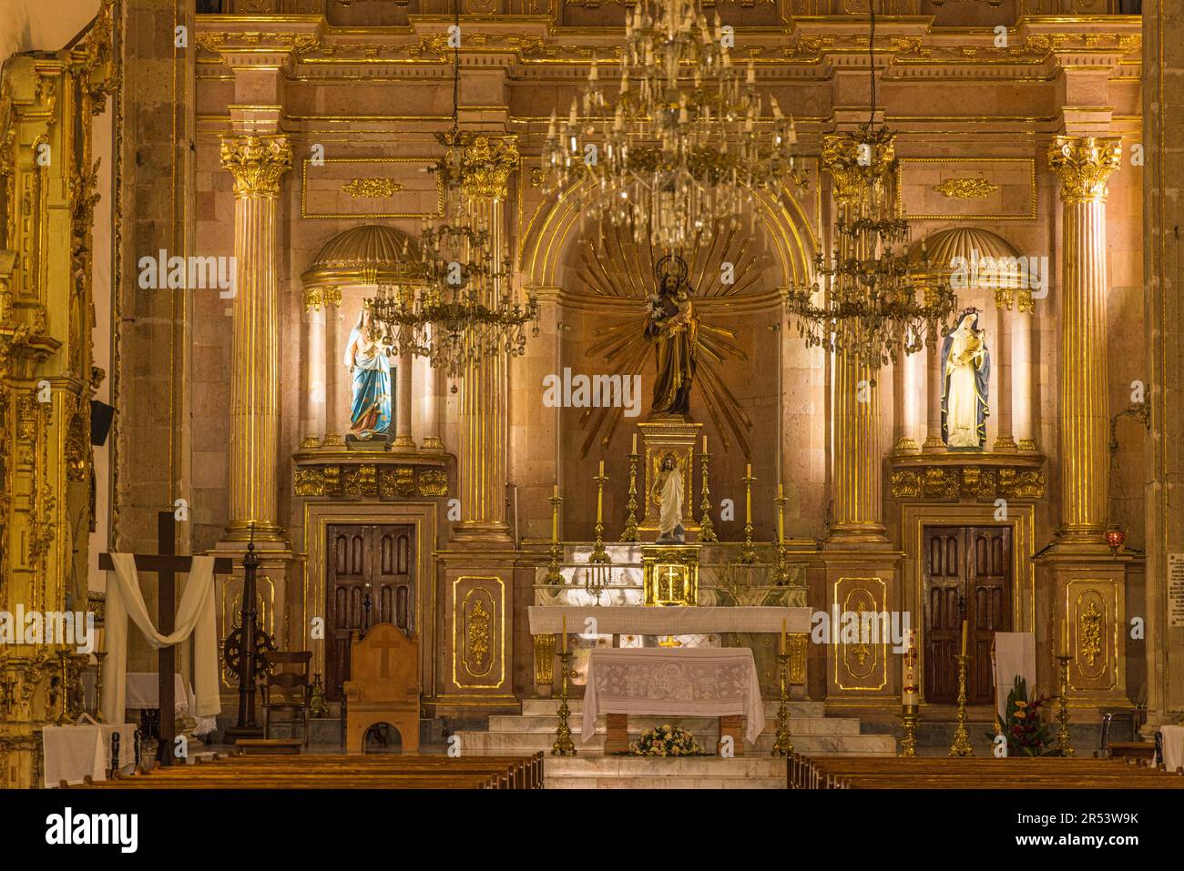 Temple of San, emblematic site in Parral, Chihuahua, Mexico. Hidalgo de ...