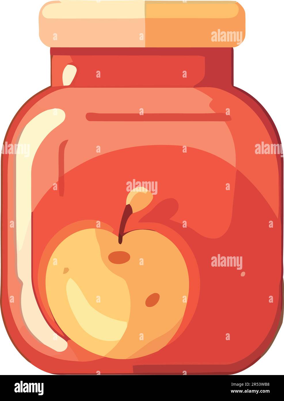 Fresh organic fruit in a jar illustration Stock Vector Image & Art - Alamy