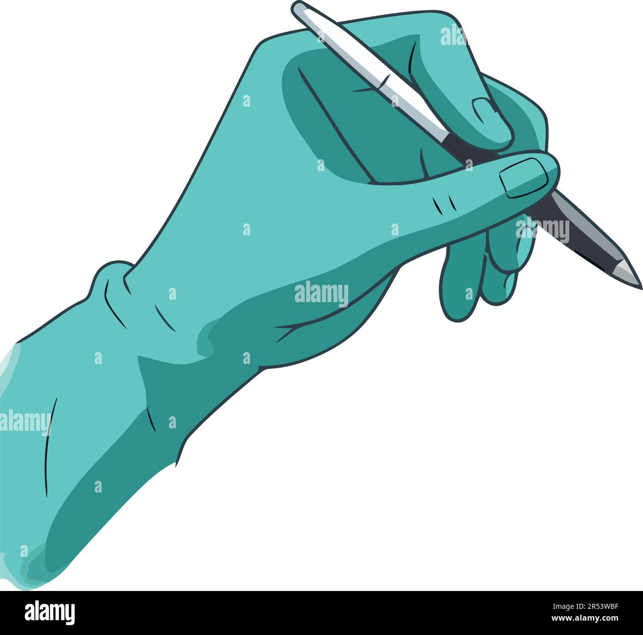 Hand holding ballpoint pen Stock Vector Image & Art - Alamy