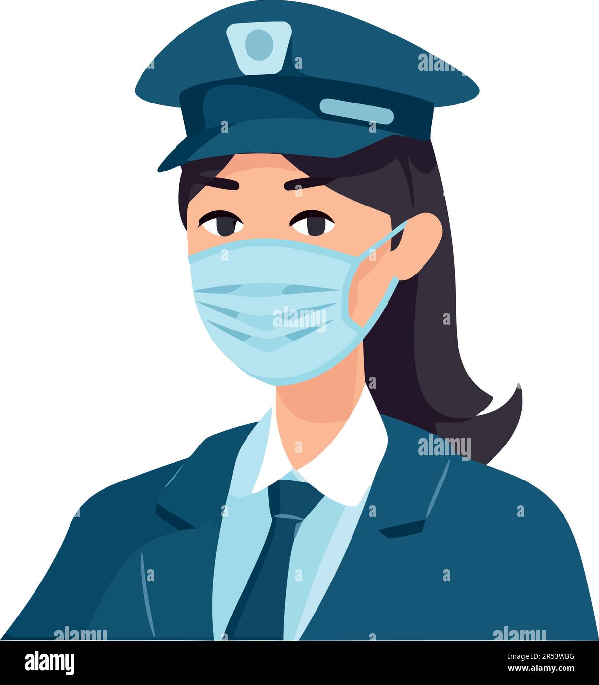 Male police worker in uniform Cut Out Stock Images & Pictures - Alamy