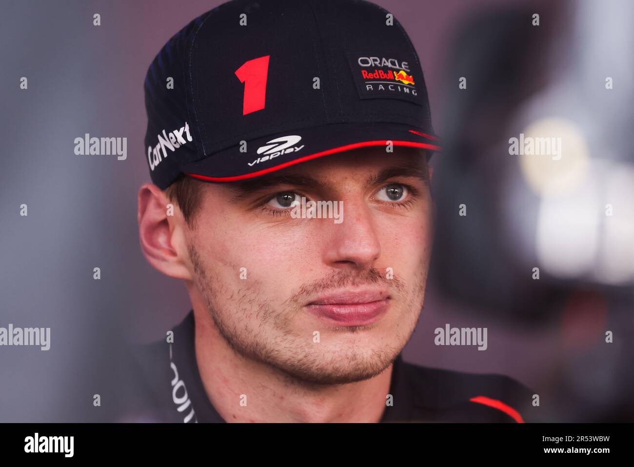 Max Verstappen of Red Bull Racing is seen after the F1 Grand Prix of ...