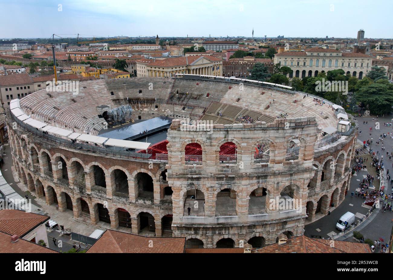 Europe top view of arena di verona hi-res stock photography and images ...