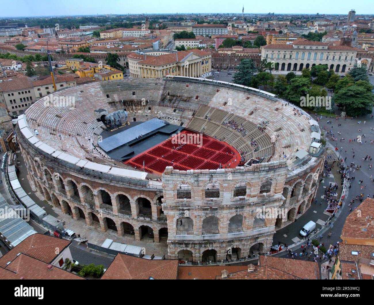 Roman arena verona rooftop hi-res stock photography and images - Alamy