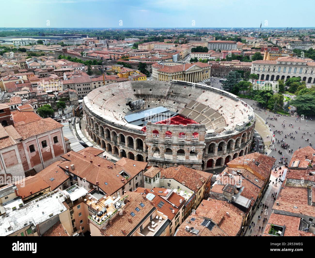Europe top view of arena di verona hi-res stock photography and images ...