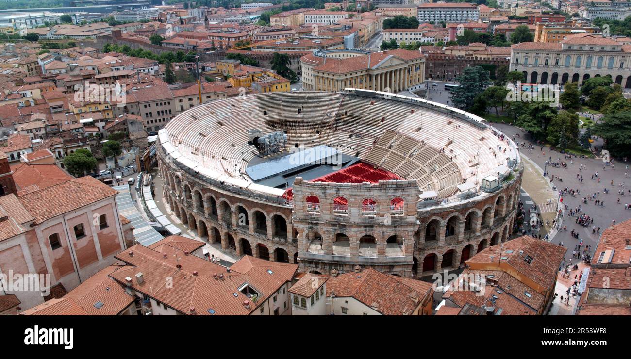 Roman arena verona rooftop hi-res stock photography and images - Alamy