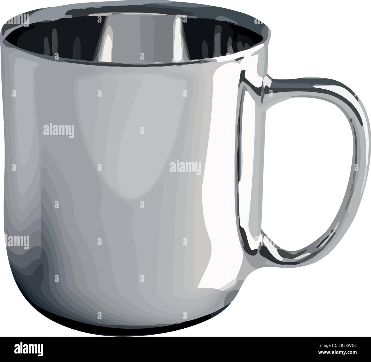 Empty coffee mug with handle on white background Stock Vector Image ...