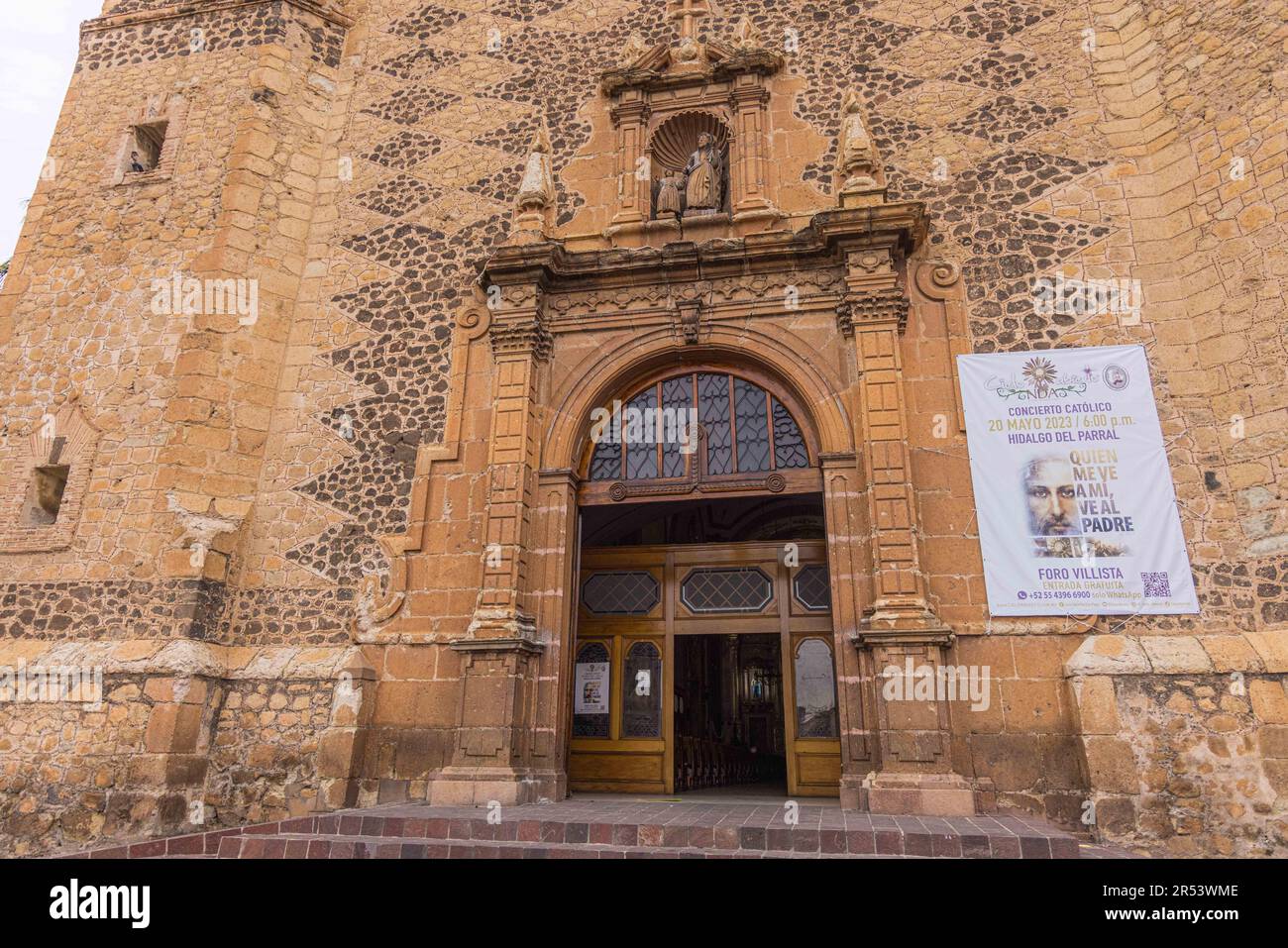 Temple of San, emblematic site in Parral, Chihuahua, Mexico. Hidalgo de ...