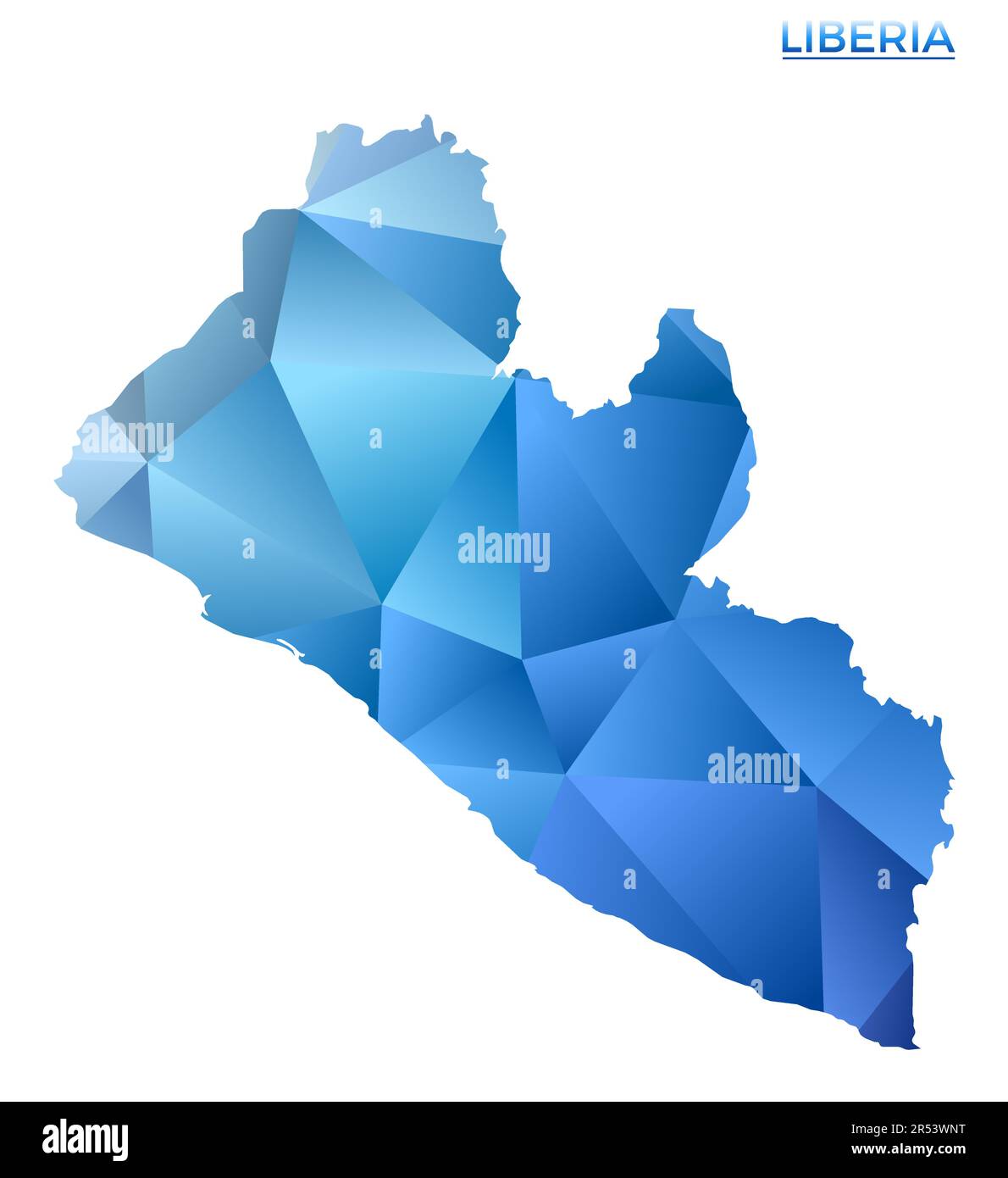 Liberia polygonal map hi-res stock photography and images - Alamy