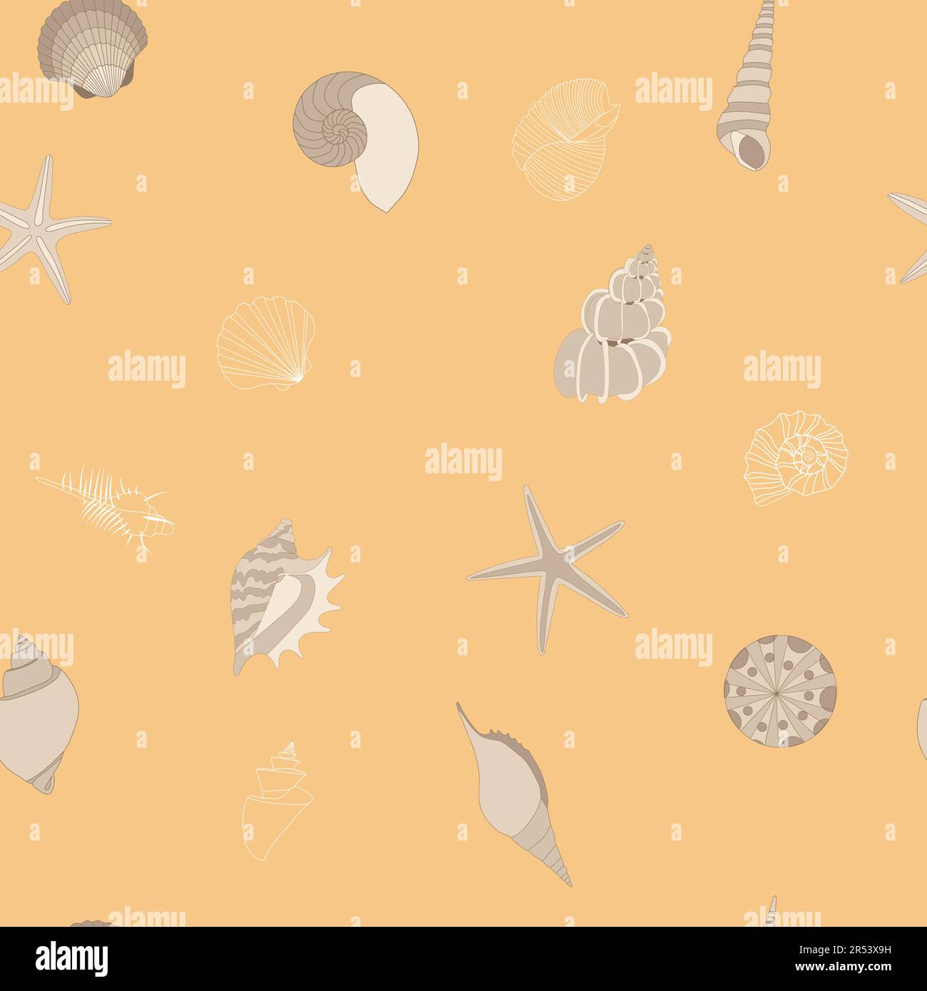 Starfish pattern on sand Stock Vector Images - Alamy