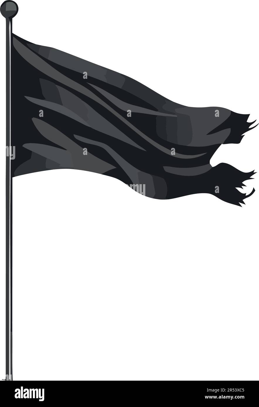 Flagpole waving flag, symbol of freedom Stock Vector Image & Art - Alamy