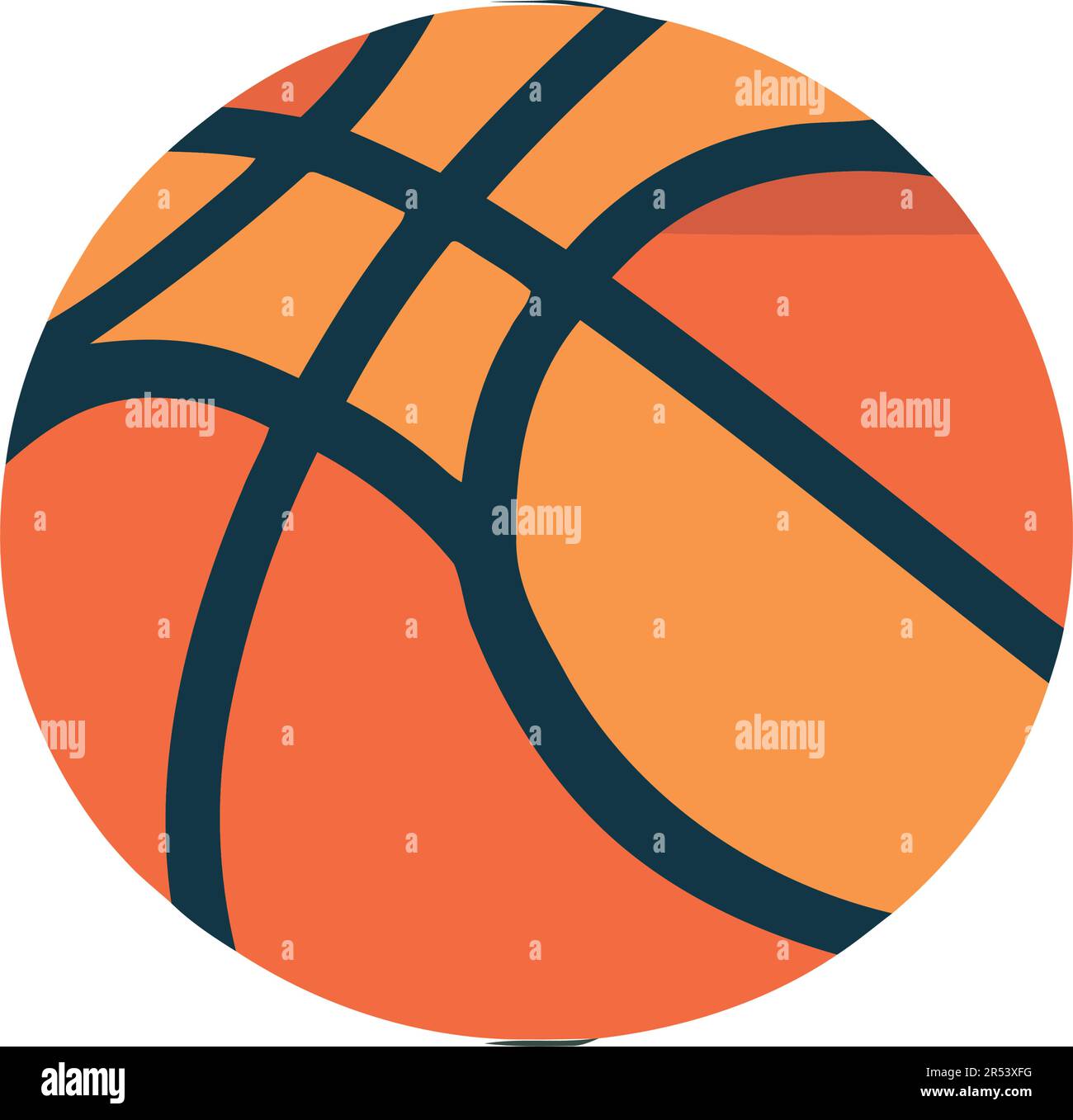 Basketball sphere symbolizes competitive sports Stock Vector Image ...