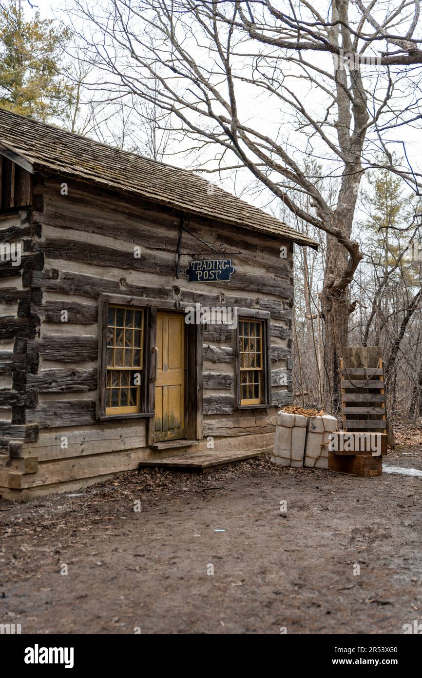 Old vintage building trading post medieval times Stock Photo - Alamy