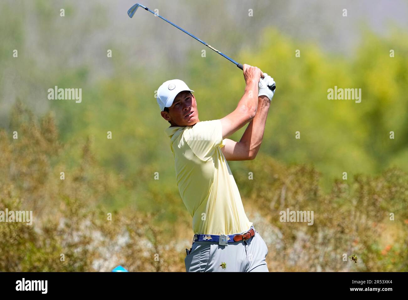Georgia Tech golfer Christo Lamprecht hits from the first tee during ...