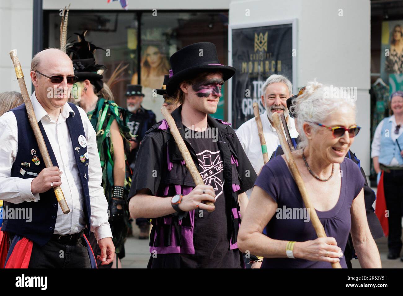 Folk music, clog dancing, Morris Dancers - colourful scenes from ...