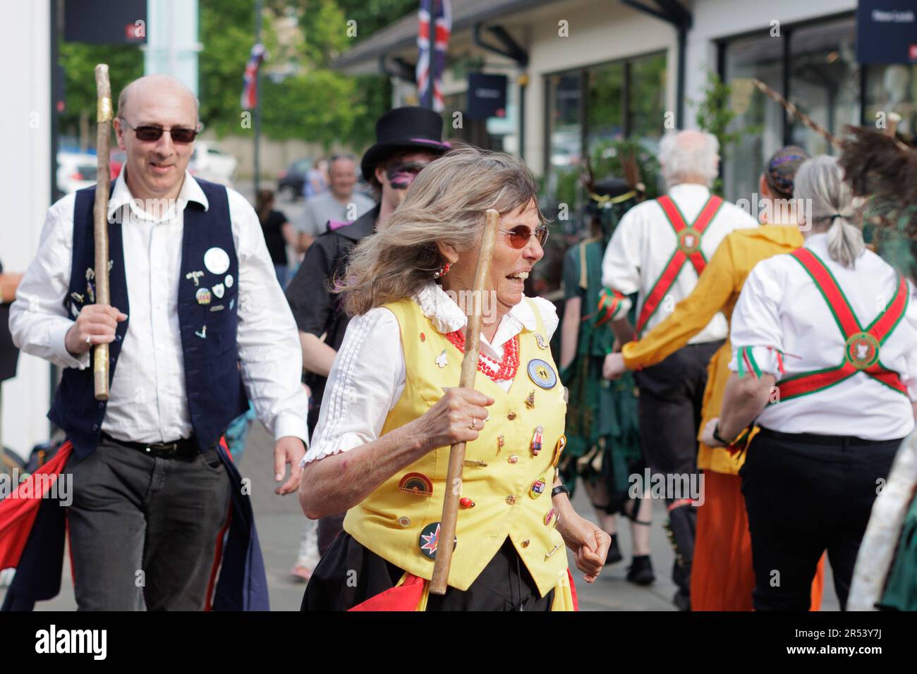 Folk music, clog dancing, Morris Dancers - colourful scenes from ...
